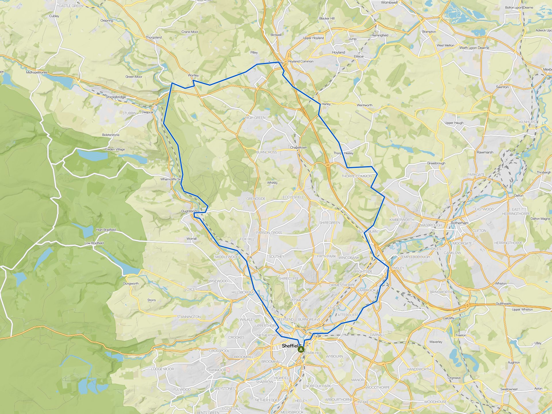 The best cycling routes around Sheffield | Komoot